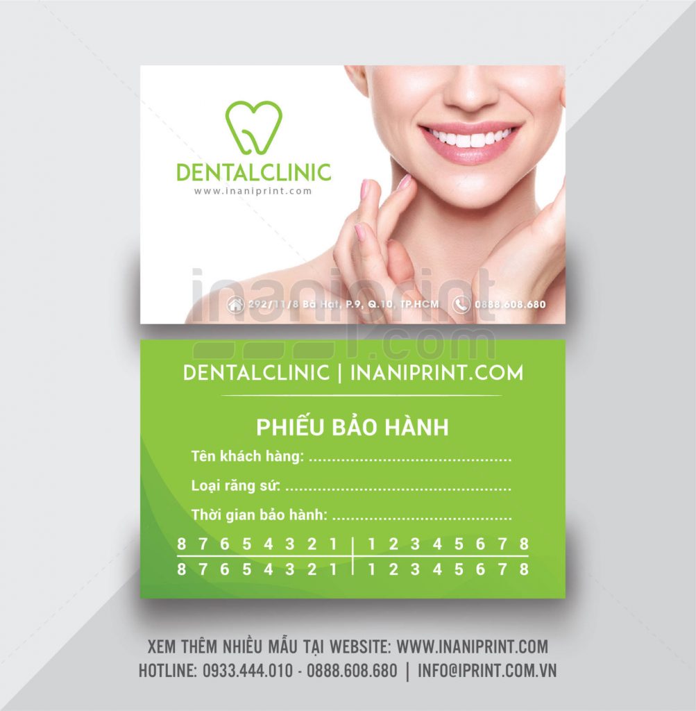 Mẫu name card nha khoa KD076 » In Ấn iPrint - In name card giá rẻ