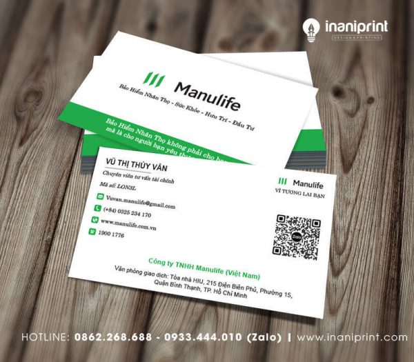 Name card Manulife, Cardvisit Manulife, Danh thiếp Manulife đẹp dành ...