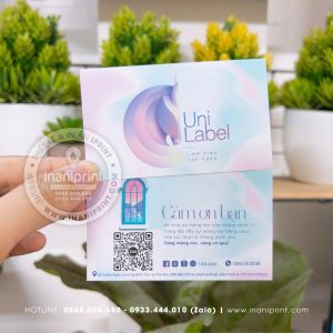 Mẫu Card cám ơn Uni Label, Thiệp cám ơn Uni Label, Danh Thiếp cám ơn ...