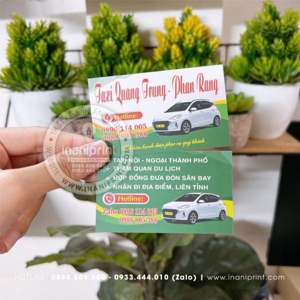 Mẫu Card Visit Taxi Quang Trung Phan Rang, Name Card Công Ty Taxi Quang ...