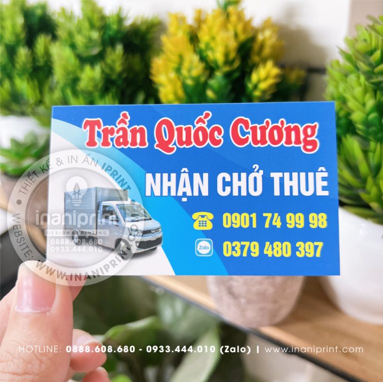Mẫu Card Visit Nhà Xe Nhận Chở Thuê Trần Quốc Cương, Name Card Nhà Xe ...