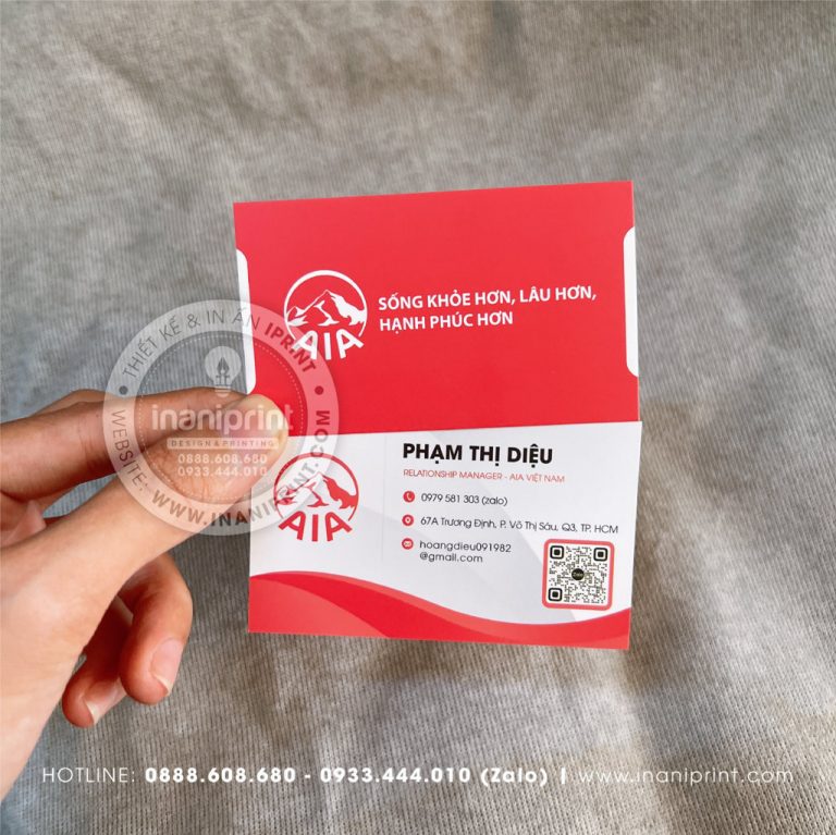 Mẫu Card Visit Công Ty AIA, Name Card Công Ty AIA, Danh Thiếp Công Ty ...
