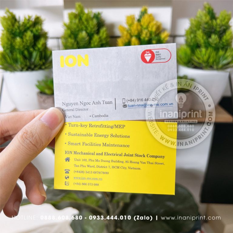 Mẫu Card Visit Công Ty ION, Name Card Công Ty ION, Danh Thiếp Công Ty ...