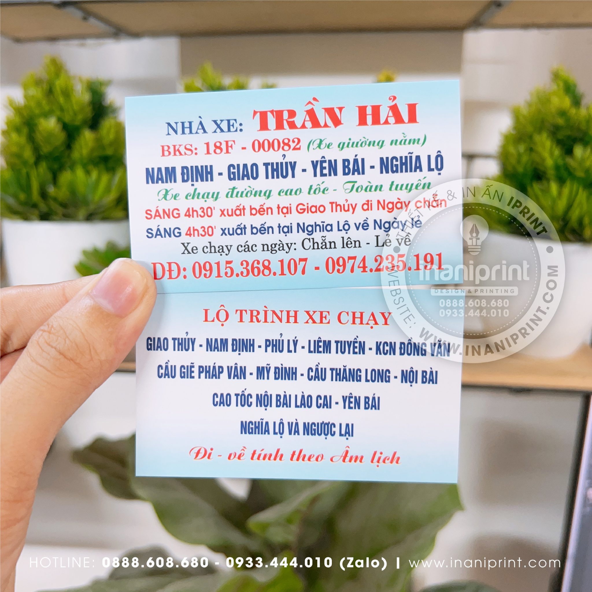 Mẫu Card Visit Nhà Xe, Name Card Nhà Xe, Danh Thiếp Nhà Xe đẹp giá rẻ ...