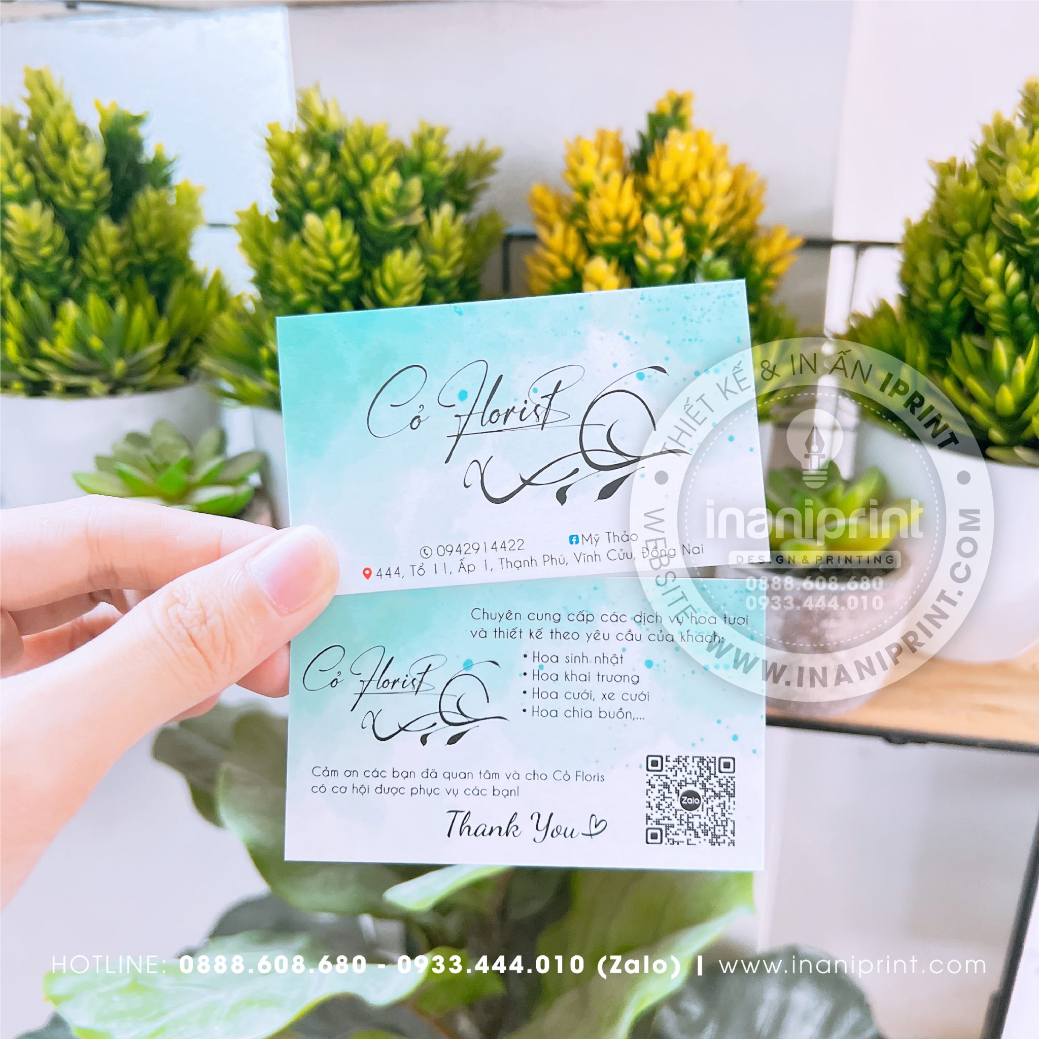 Mẫu Card Visit Shop Hoa, Name Card Shop Hoa, Danh Thiếp Chuỗi Shop Hoa ...