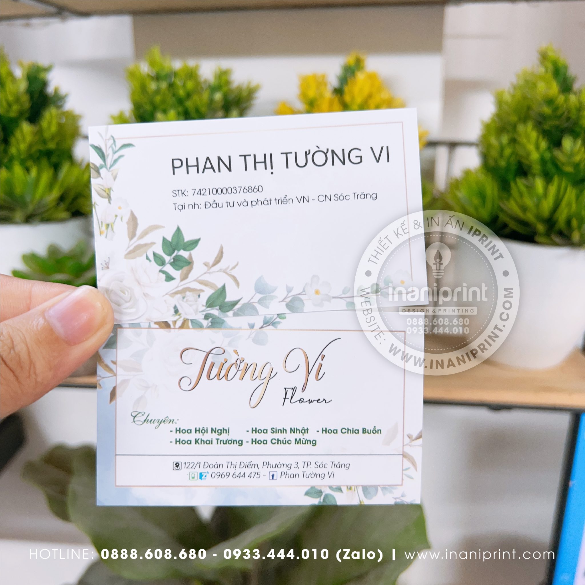 Mẫu Card Visit Shop Hoa, Name Card Shop Hoa, Danh Thiếp Shop Hoa đẹp ...