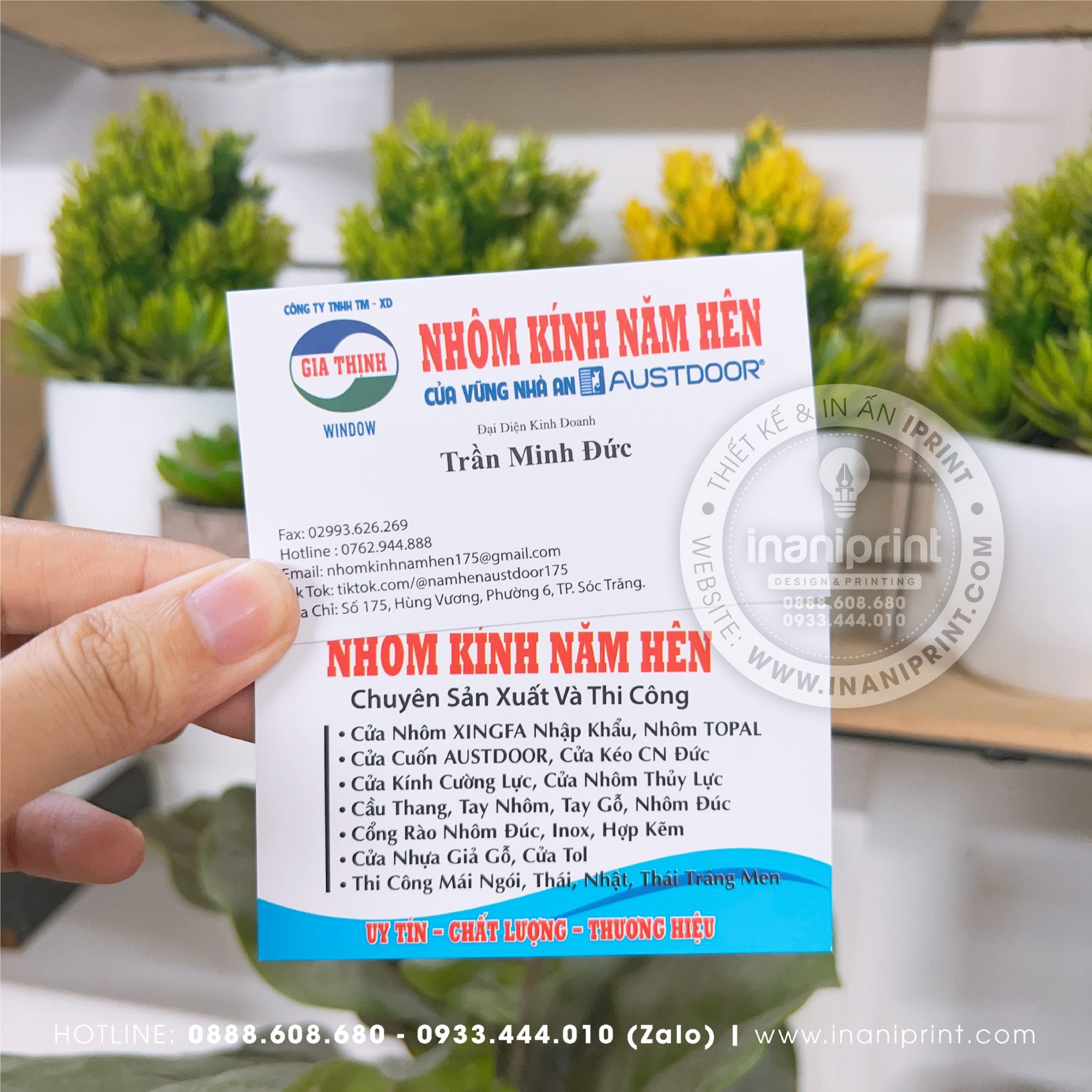 Mẫu Card Visit Công Ty Nhôm Kính, Name Card Công Ty Nhôm Kính, Danh ...