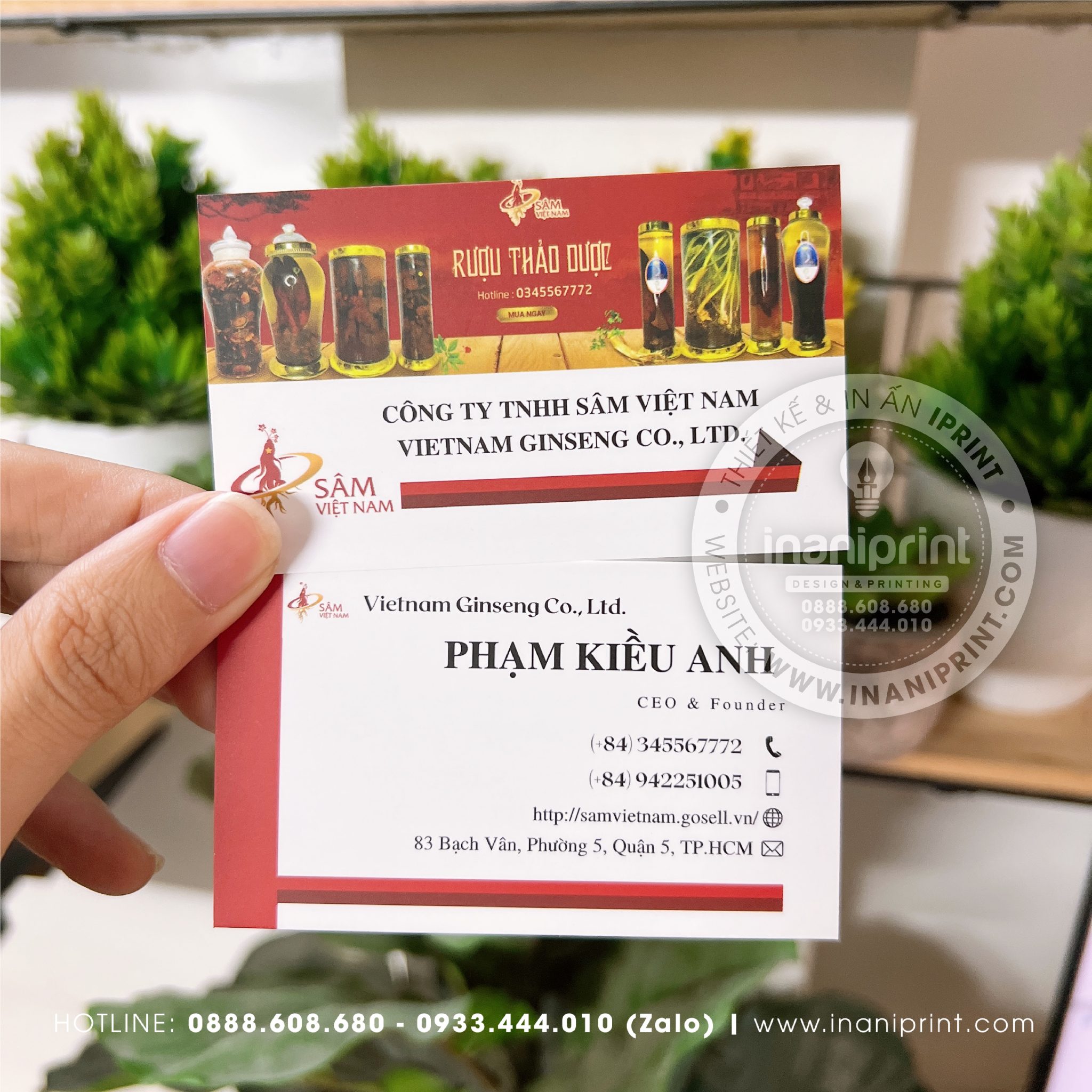 Mẫu Card Visit Công Ty Sâm, Name Card Công Ty Sâm, Danh Thiếp Công Ty ...