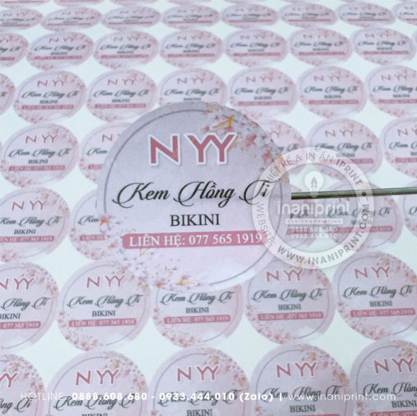 Mẫu Tem Shop Kem Mỹ Phẩm Tem Nhãn Shop Kem Mỹ Phẩm Decal Dán Shop Kem