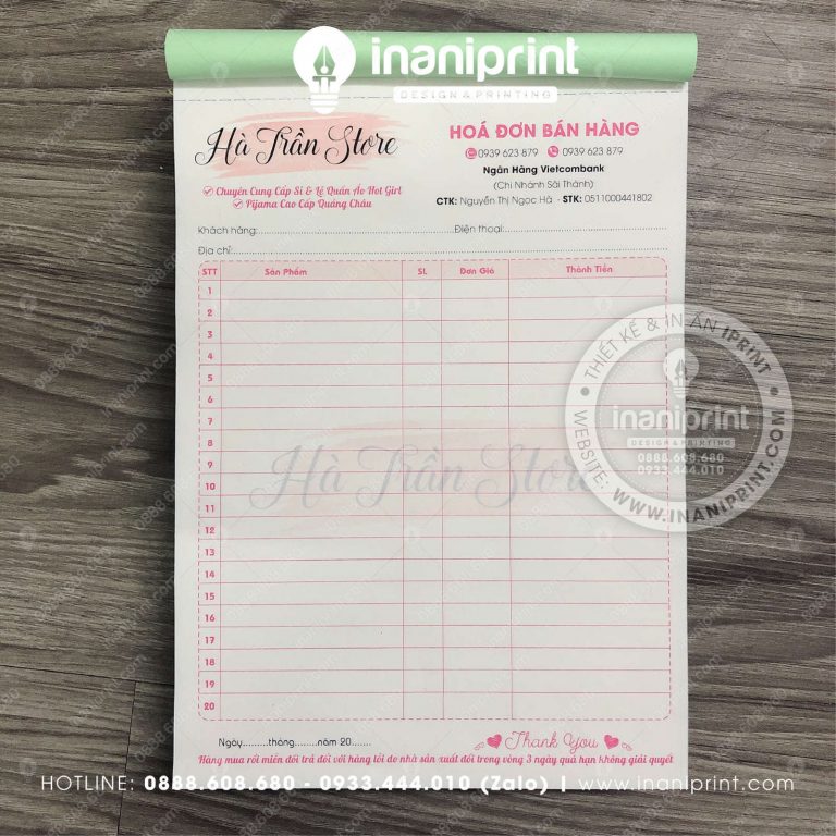 Mẫu Hóa Đơn Đẹp, Mẫu Hóa Đơn Dễ Thương, Mẫu Hóa Đơn Nhiều Màu Cute Dành ...
