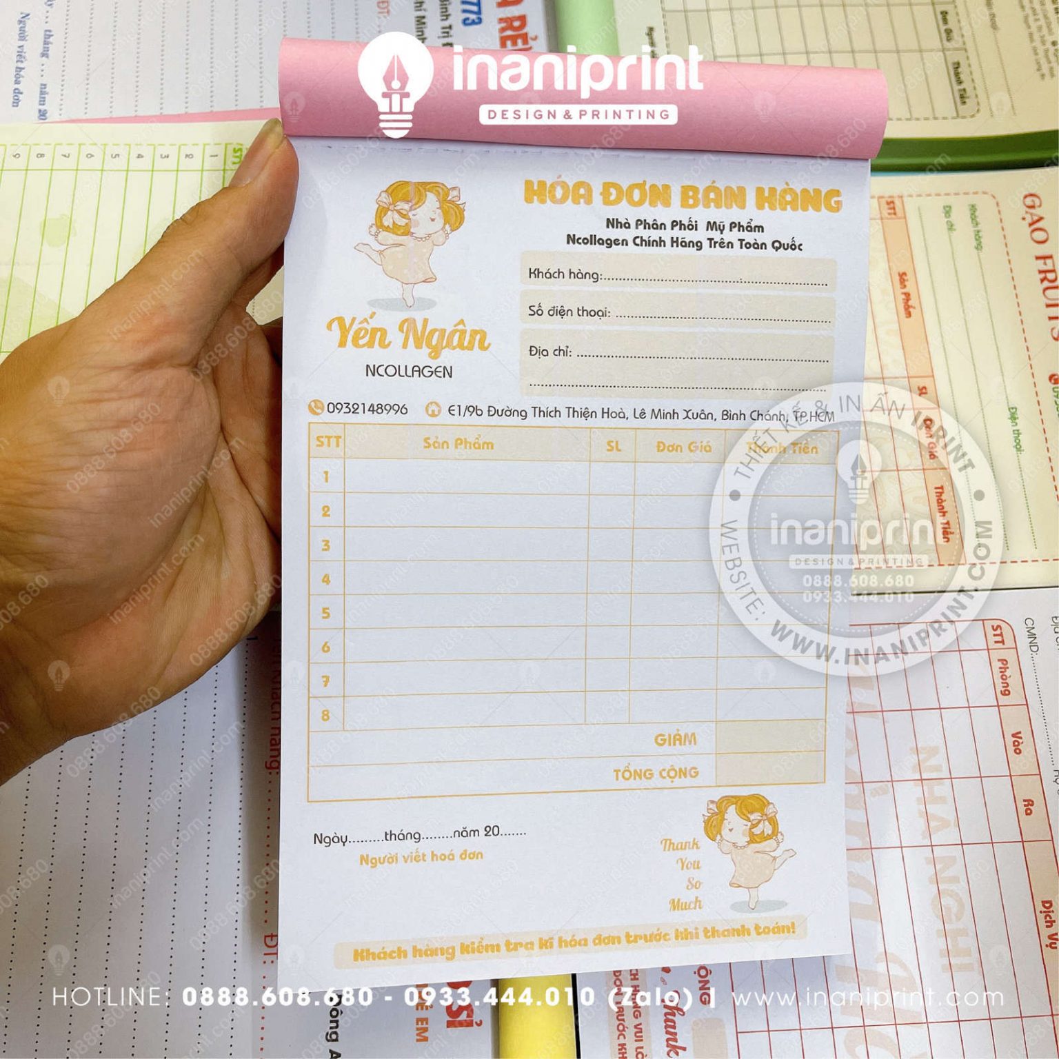 Mẫu Hóa Đơn Đẹp, Mẫu Hóa Đơn Dễ Thương, Mẫu Hóa Đơn Nhiều Màu Cute Dành ...