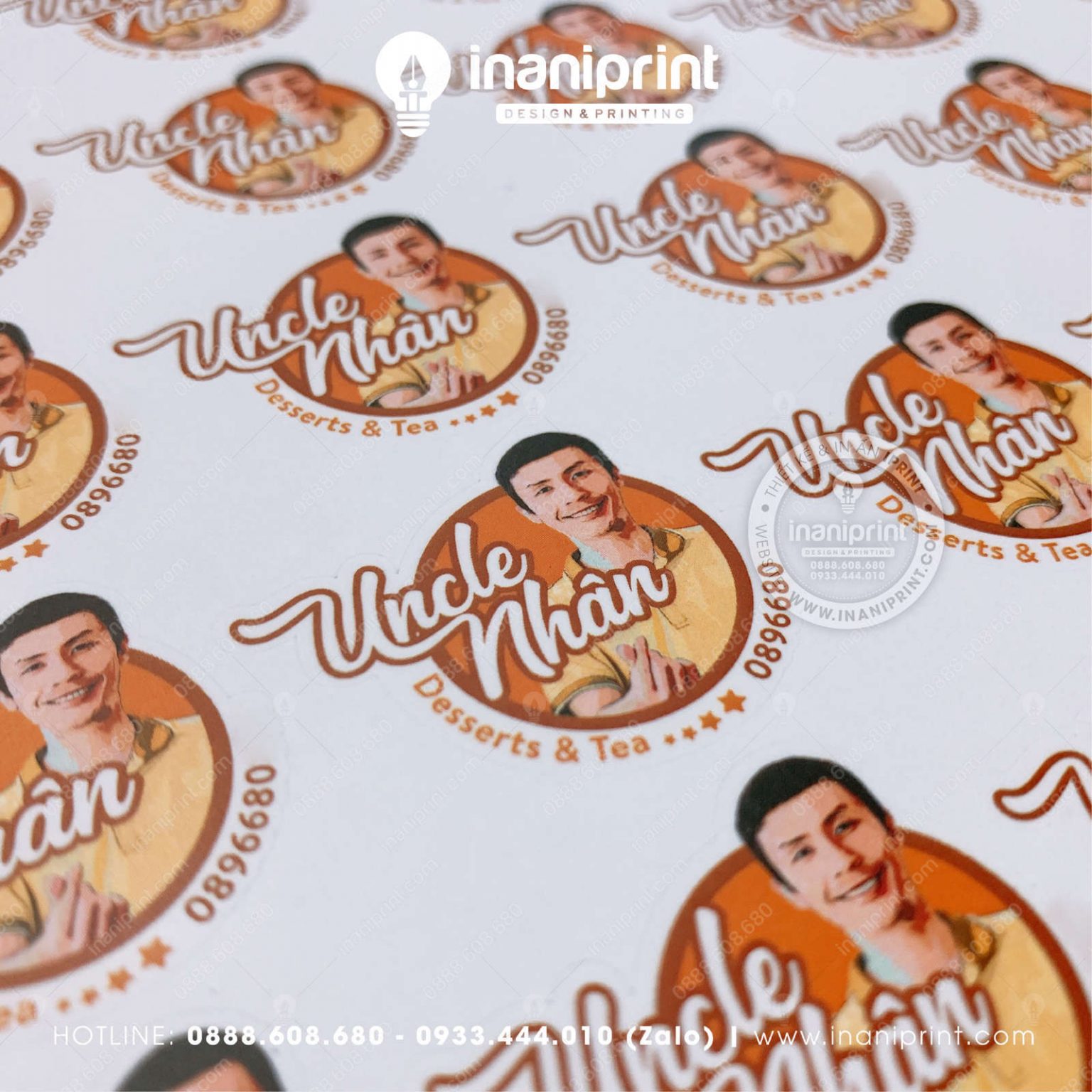 Mẫu Tem Quán Trà Bánh, Tem Nhãn Quán Trà Bánh, Decal Dán Quán Trà Bánh ...
