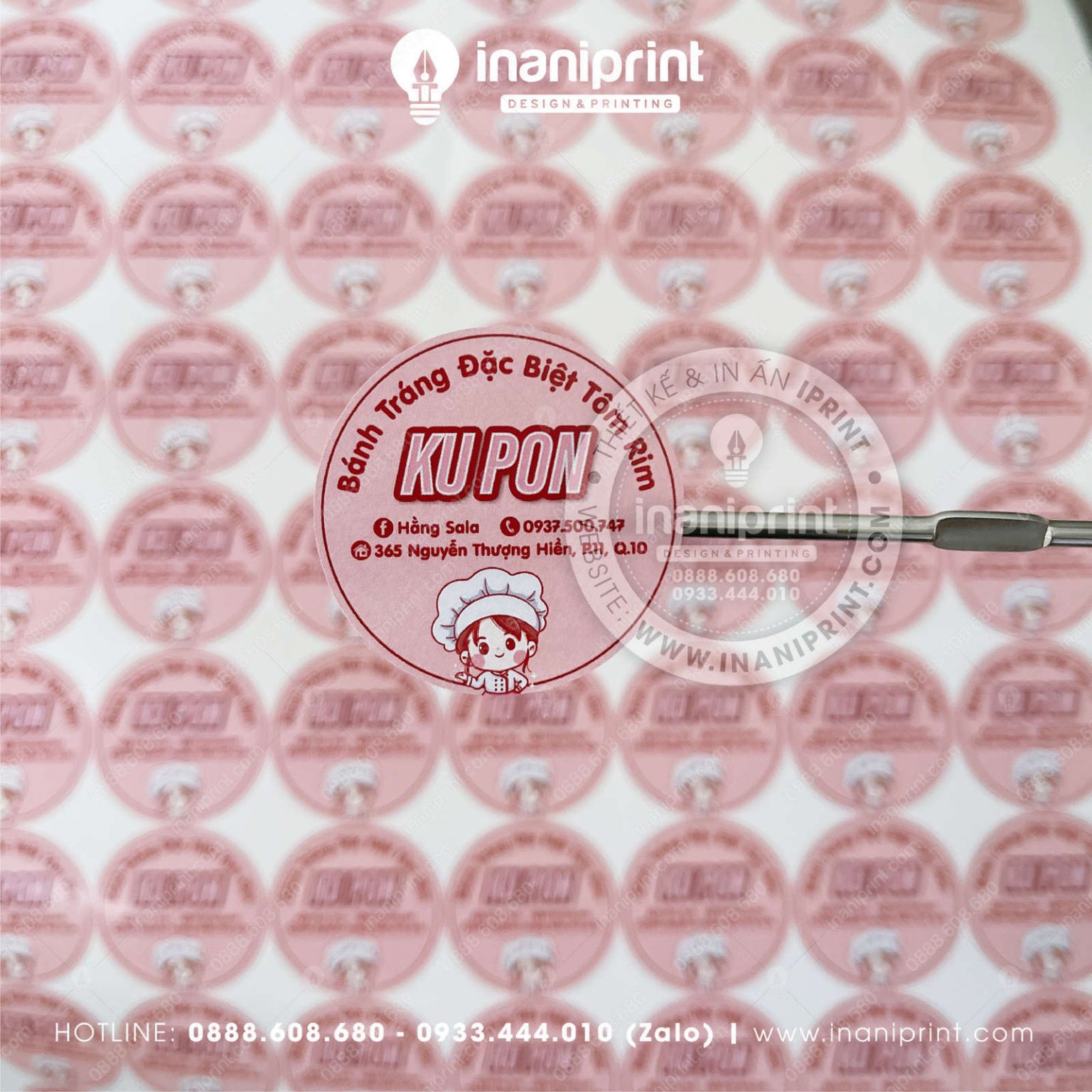 Mẫu Tem Shop Bánh Tráng, Tem Nhãn Shop Bánh Tráng, Decal Dán Shop Bánh ...