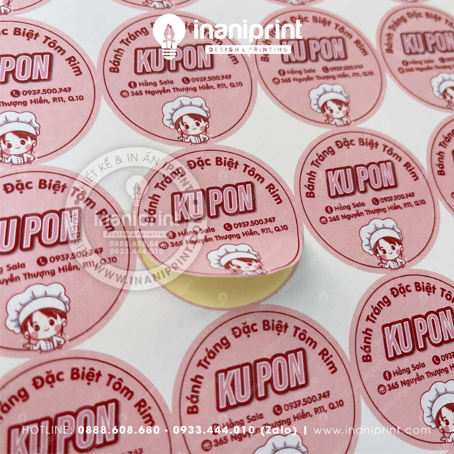 Mẫu Tem Shop Bánh Tráng, Tem Nhãn Shop Bánh Tráng, Decal Dán Shop Bánh ...