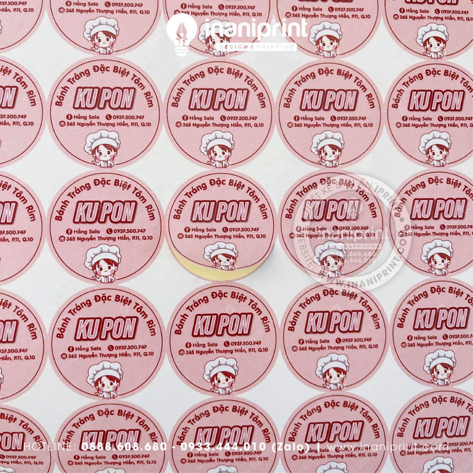 Mẫu Tem Shop Bánh Tráng, Tem Nhãn Shop Bánh Tráng, Decal Dán Shop Bánh ...