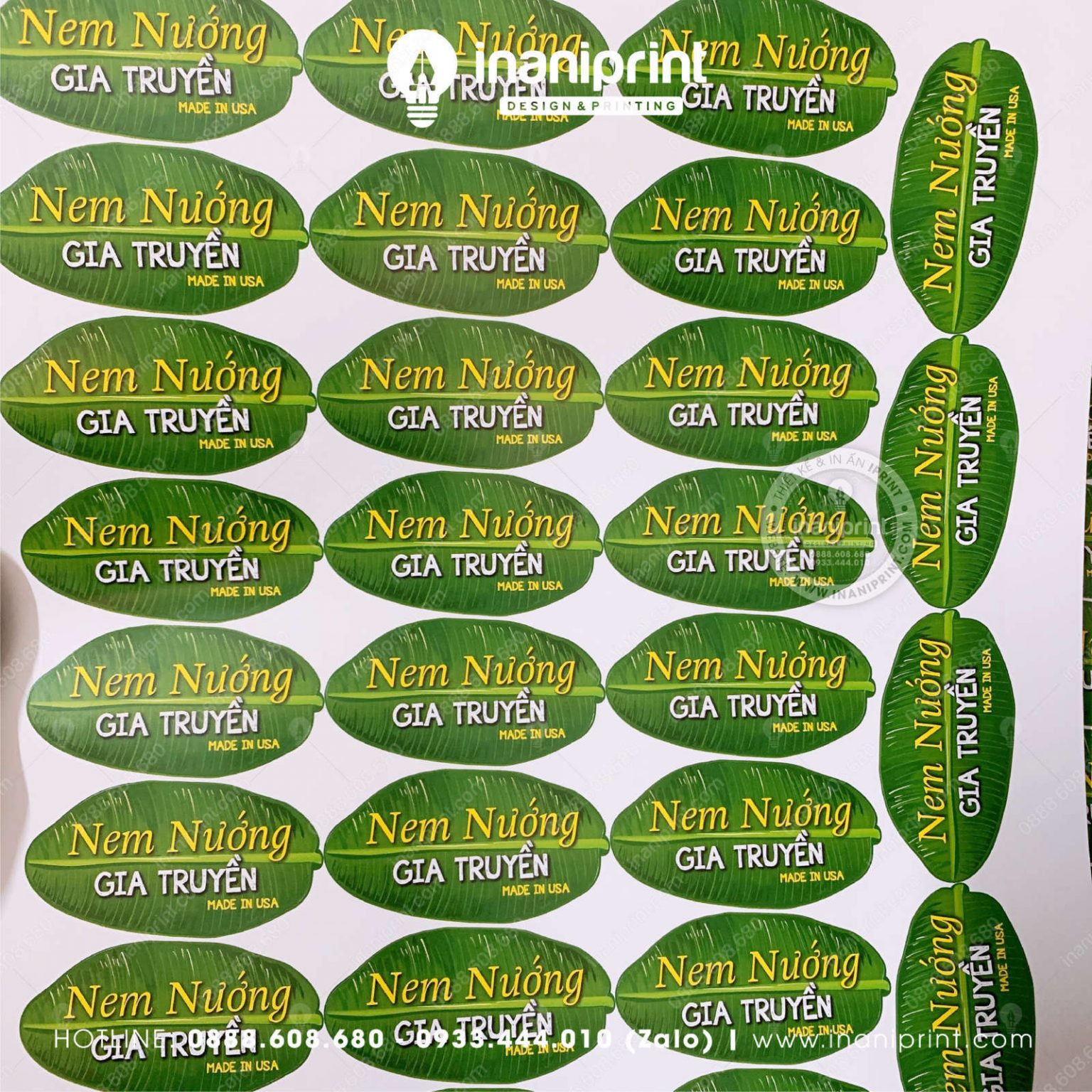 Mẫu Tem Nem Nướng, Tem Nhãn Shop Nem Nướng, Decal Dán Nem Nướng Store ...
