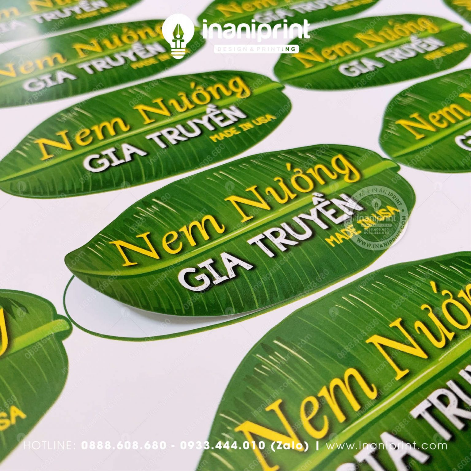 Mẫu Tem Nem Nướng, Tem Nhãn Shop Nem Nướng, Decal Dán Nem Nướng Store ...