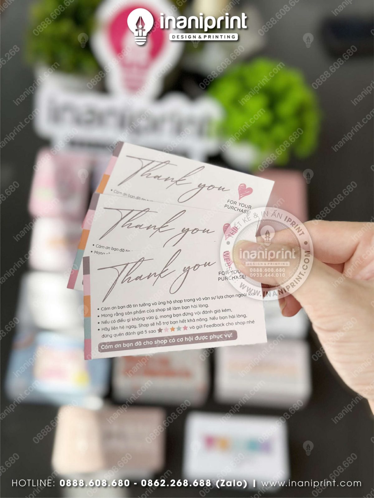 Mẫu Card Cám Ơn HandMade Màu, Thiệp Cám Ơn HandMade Màu, Danh Thiếp Cám ...