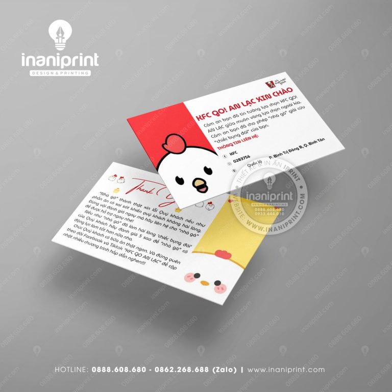 Mẫu Card Visit Tiệm Gà KFC, Name Card Tiệm Gà KFC, Danh Thiếp KFC Đẹp ...