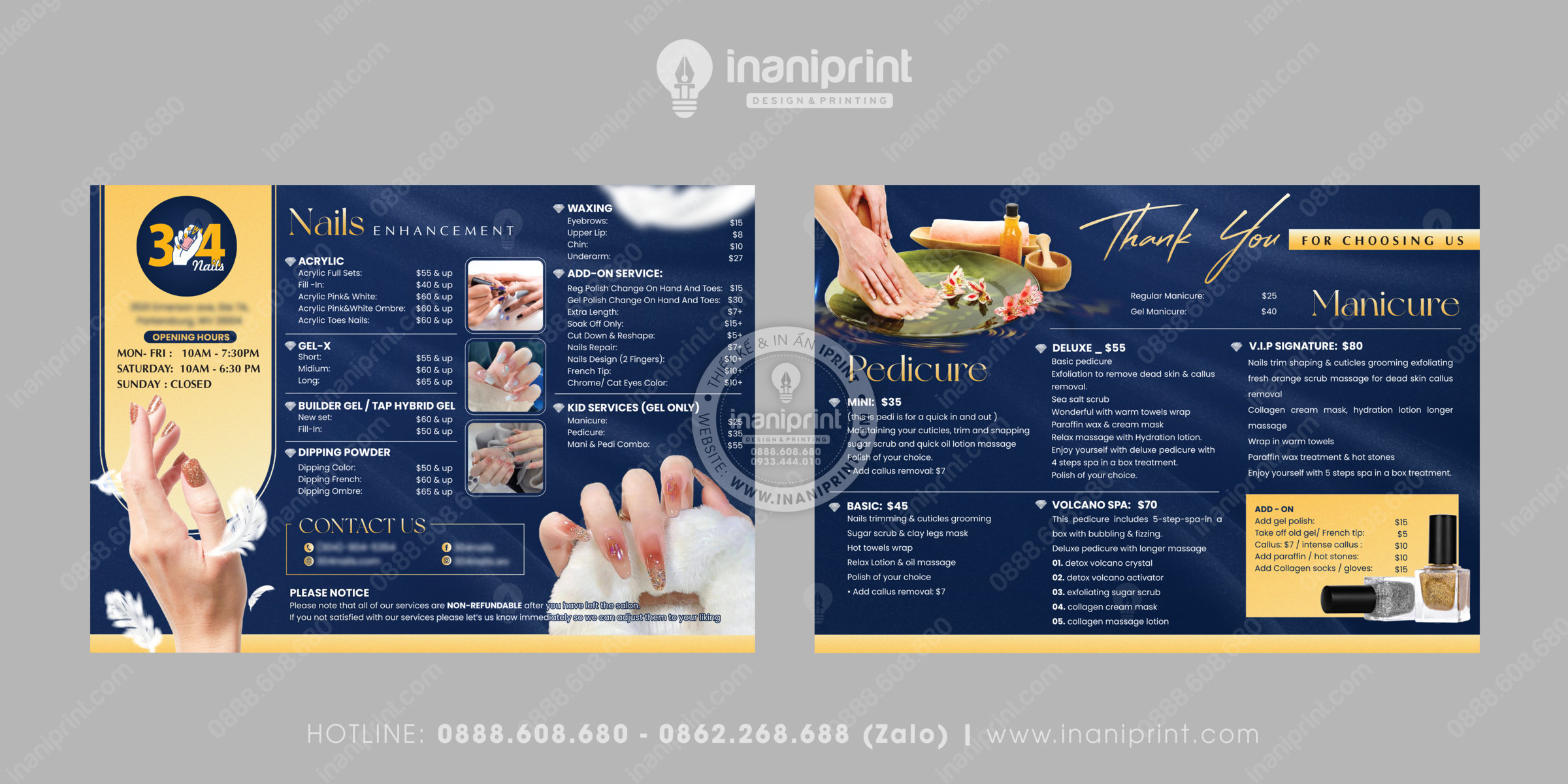 Bộ Sưu Tập Mẫu Menu Nails - Spa - Hair Salon Đẹp, Bảng Giá Nails - Spa ...