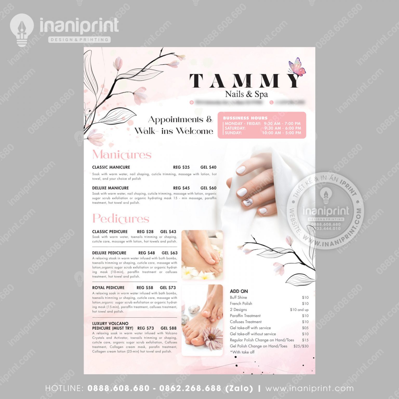 Bộ Sưu Tập Mẫu Menu Nails - Spa - Hair Salon Đẹp, Bảng Giá Nails - Spa ...